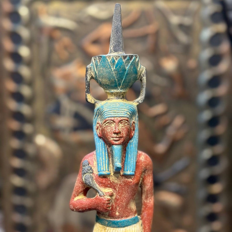 Handcrafted Nefertum Statue: Egyptian God of Beauty, Stone Sculpture - Etsy