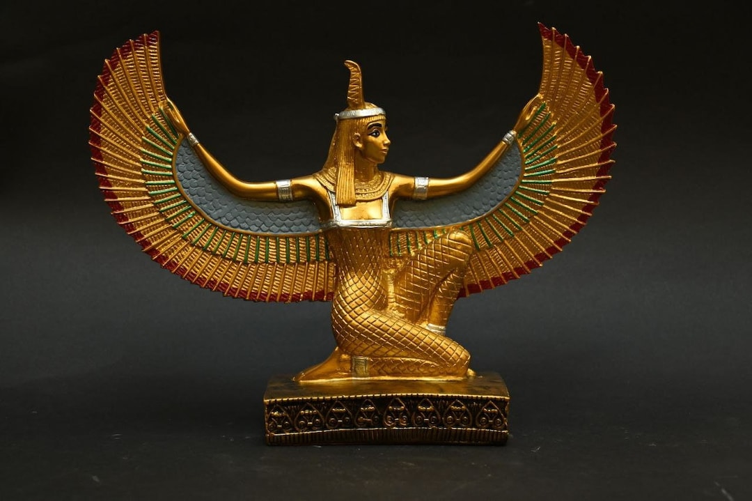 Maat Ancient Egyptian Goddess of Justice- Maat Open Wings Statue ...