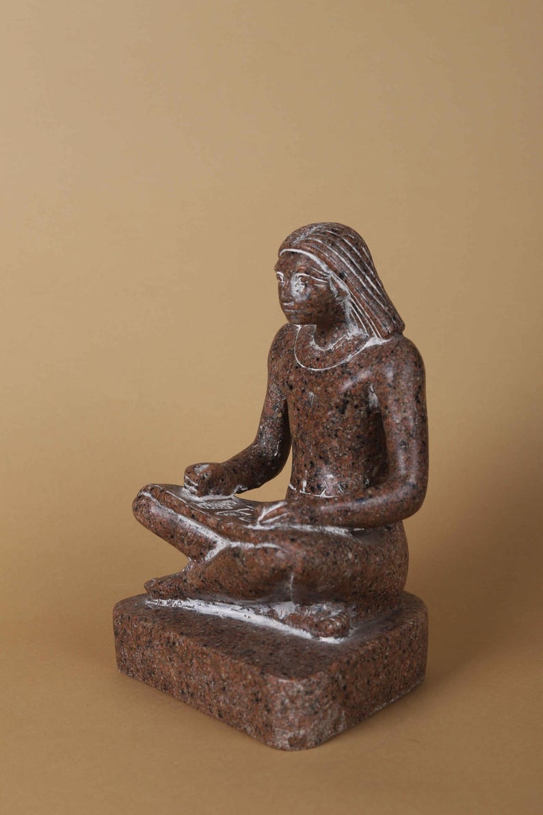Ancient Egyptian Stone Scribe Statue: Pharaonic Antiquity - Etsy