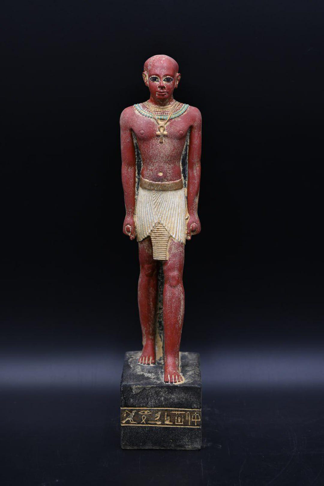 Imhotep Egyptian Engineer and Doctor Statue Ancient Pharaonic Stone ...