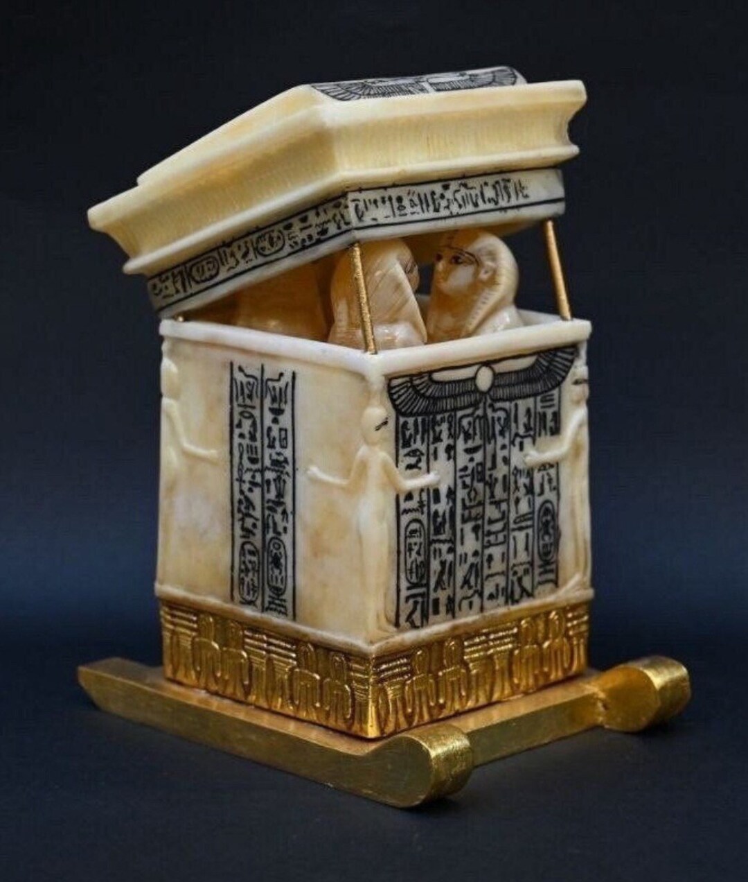 King Tutankhamun Canopic Box: Egyptian Alabaster Replica - Etsy Australia