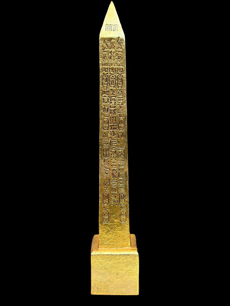Incredible Golden Obelisk of the Egyptian Ramses ||- Stone-handcrafted ...