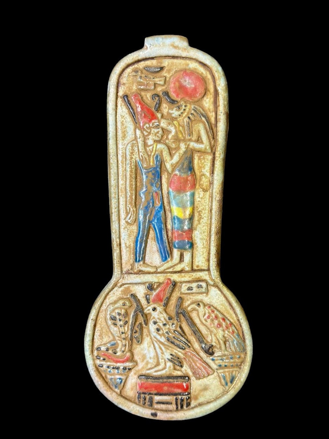 Sekhmet With King Mina-egyptian Antique-egyptian Made - Handmade Statue ...