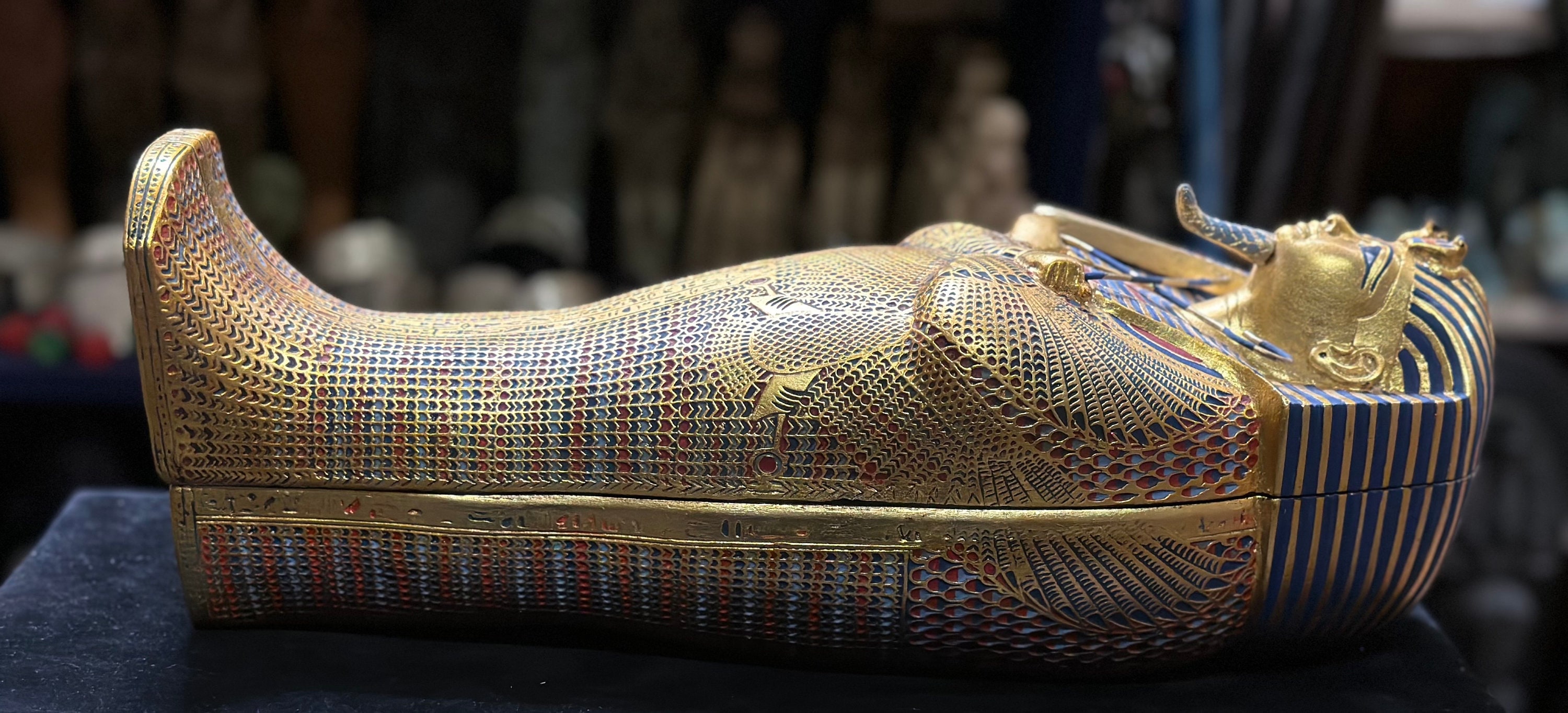 King Tutankhamun Sarcophagus-ancient Egyptian Antiques-handmade-unique ...