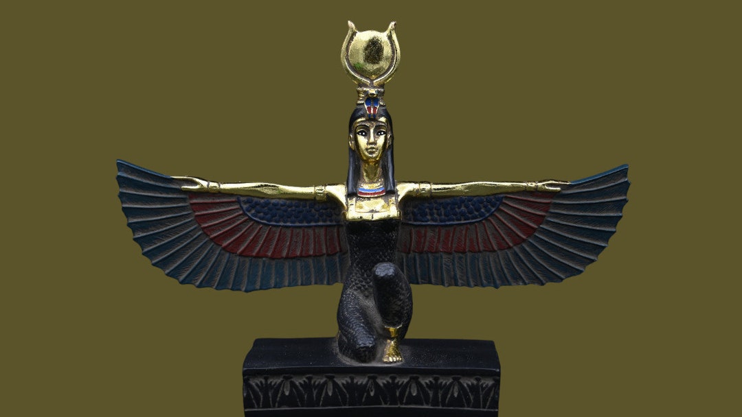 Isis Goddess of Motherhood Egyptian Goddess Egyptian Statue Replica ...