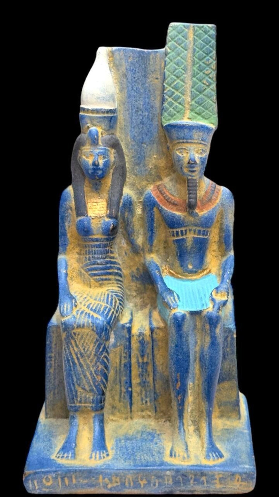 Amun Re | Amun With His Wife Mut | Egyptian Statue | Ancient Egyptian ...