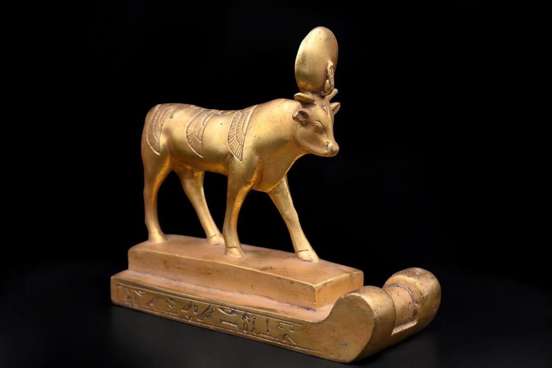 Egyptian Apis Cow Statue | Goddess Hathor | Ancient Egyptian | Goddess ...