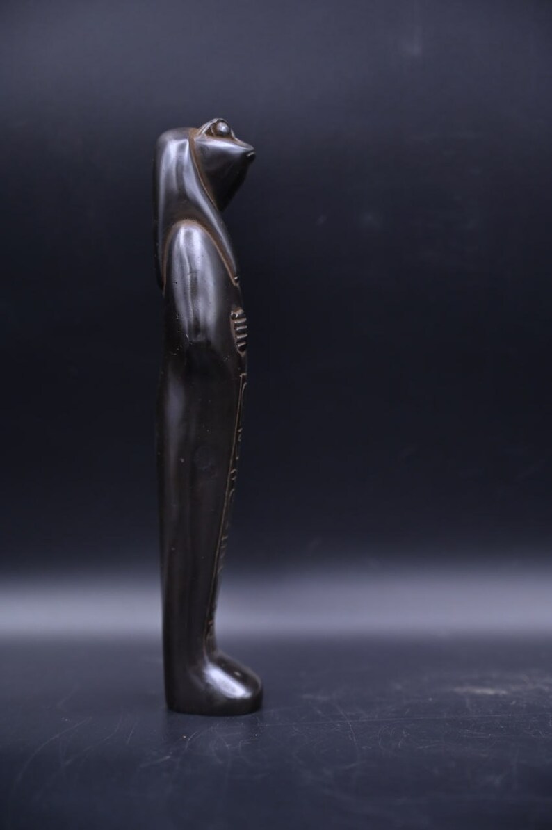 Heqet Statue: Basalt Stone Egyptian Frog Goddess Replica - Etsy