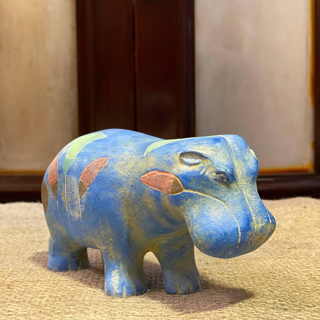 Handcrafted Pharaonic Hippo Stone Statue – Ancient Egyptian Art for ...