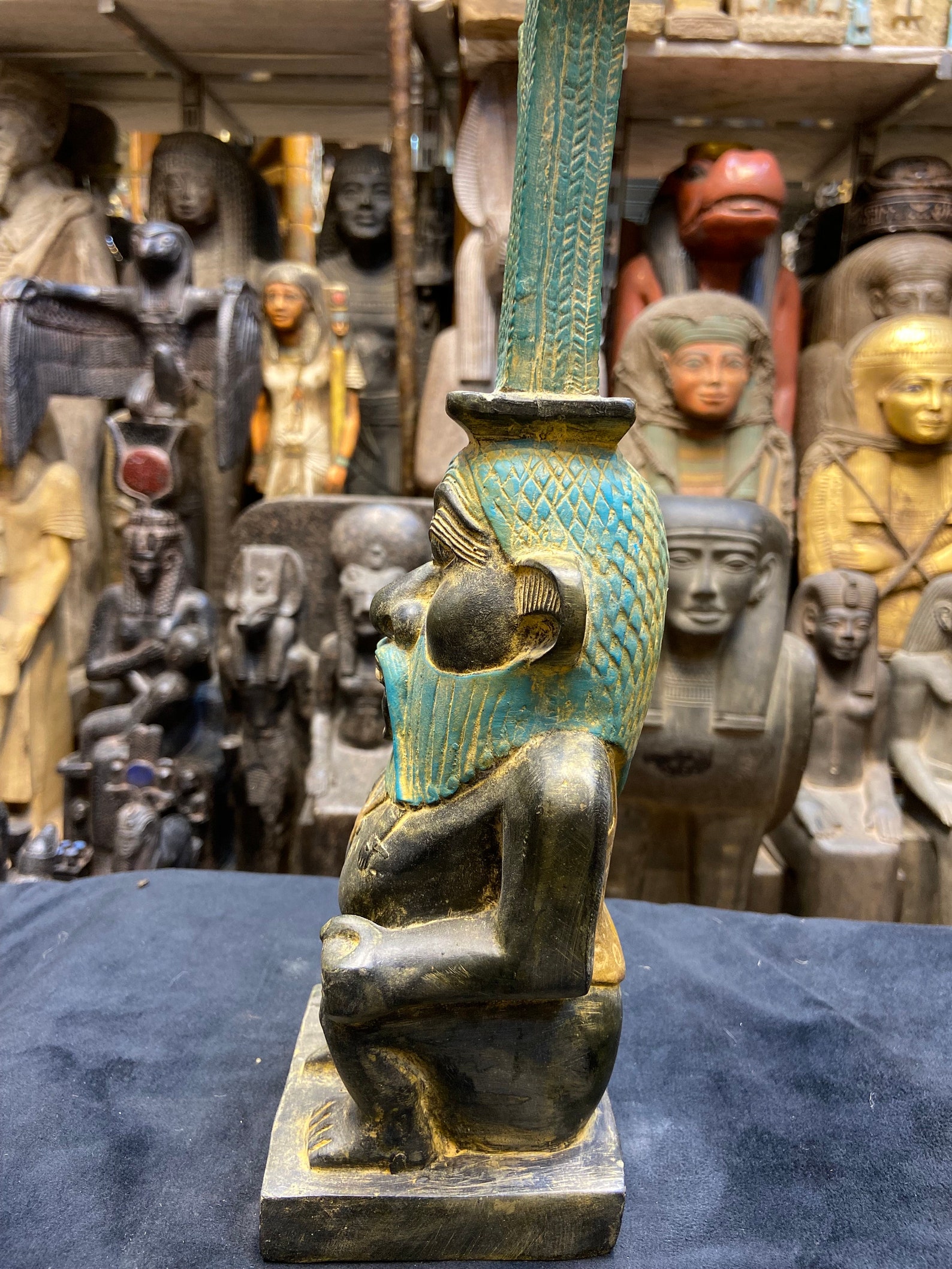 Bes -amazing Statue the Egyptian God of Fun Pleasure in Ancient Egypt ...