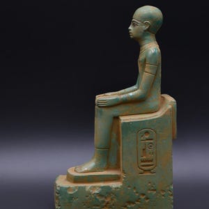 Imhotep Egyptian Engineer and Doctor Statue Ancient Pharaonic Stone ...