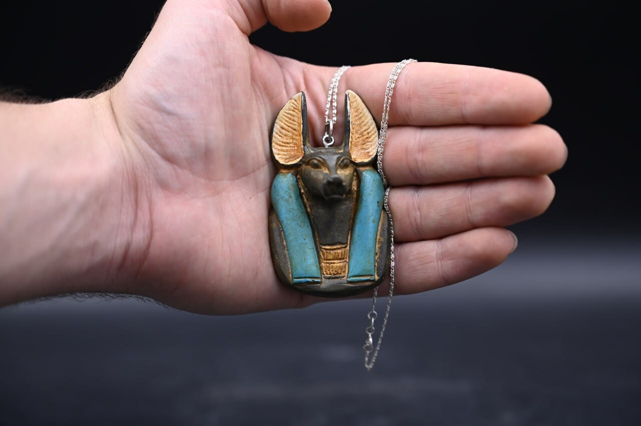 Anubis Gorgeous Amulet God Anubis God of Afterlife and Mummification in ...