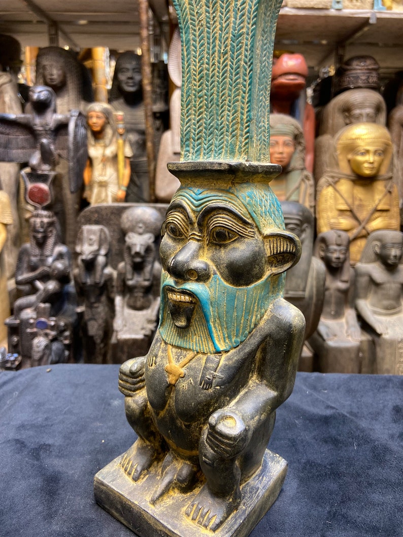 Bes -amazing Statue the Egyptian God of Fun Pleasure in Ancient Egypt ...