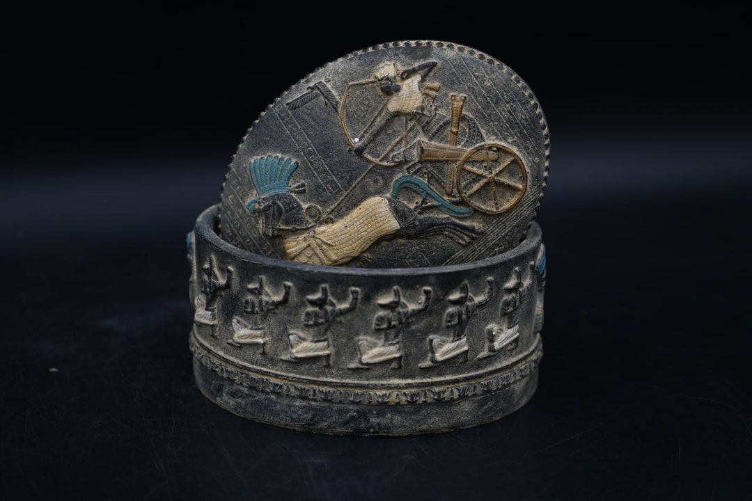 Egyptian Jewelry Box: Ramesses Stone Box With Ancient Symbols - Etsy