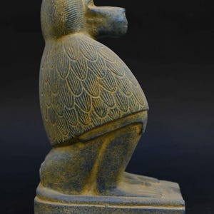 Ancient Egyptian Baboon God Statue – Hand-carved Stone Figurine ...