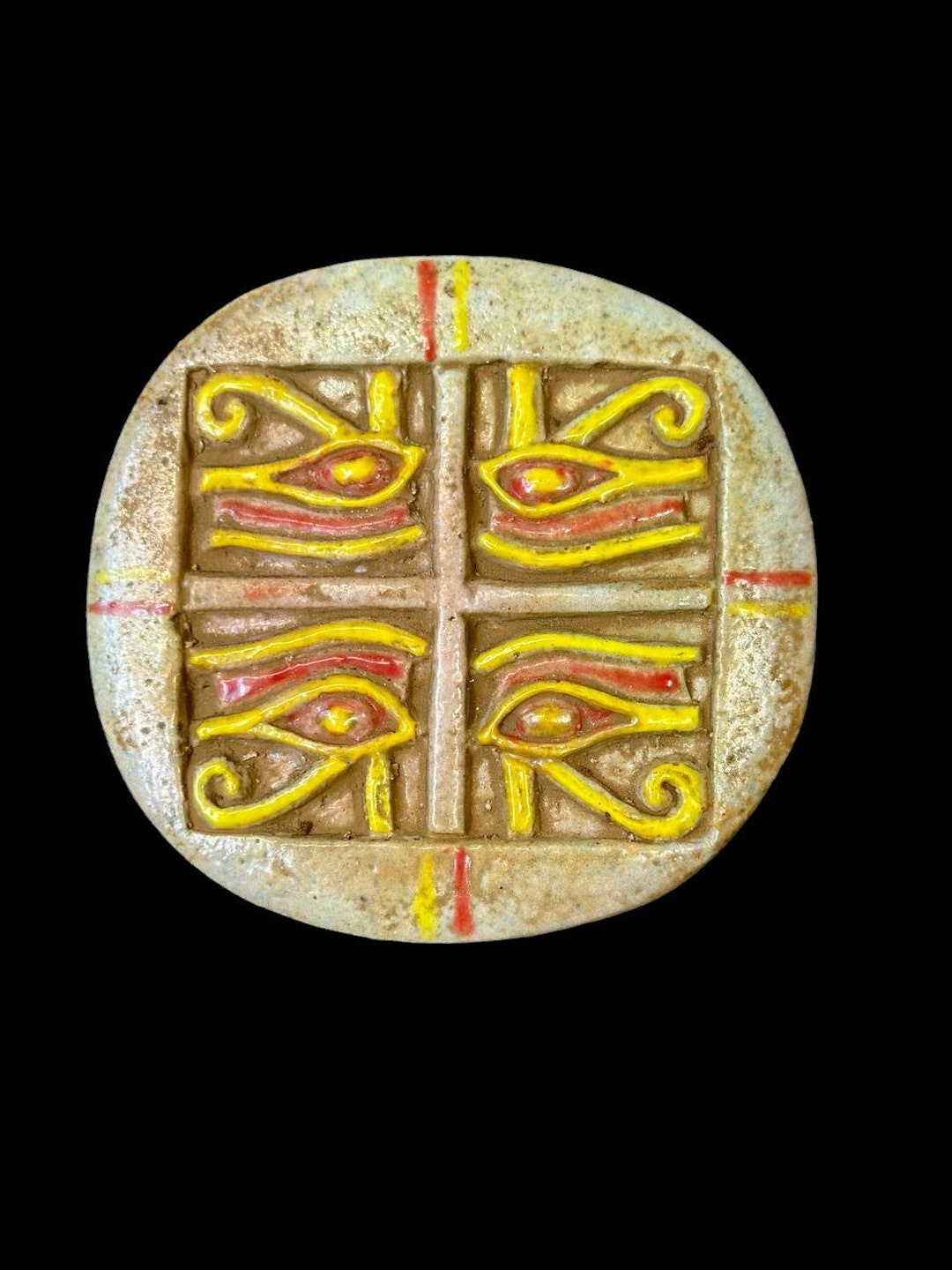 Eye of Re With Eye of Horus -egyptian Antique-egyptian Made - Handmade ...