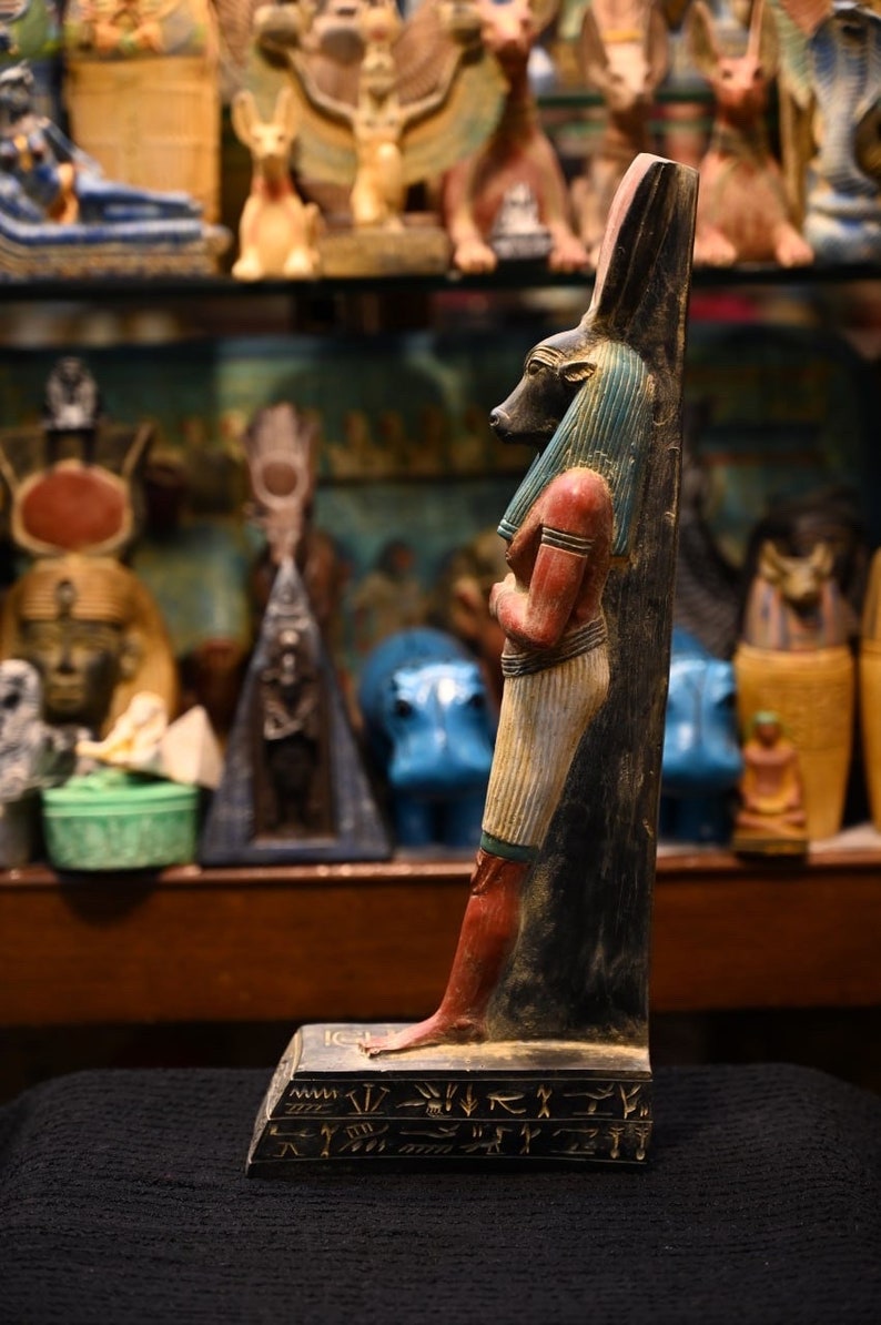 A Great Statue of Montu, the Egyptian God of War, Egyptian Antique ...