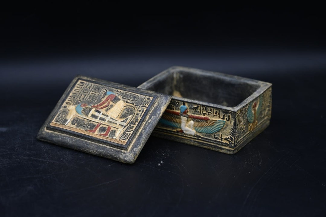 Anubis Box Egyptian Box Unique Egyptian Jewelry Box With the Goddess ...