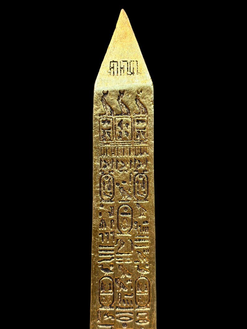 Incredible Golden Obelisk of the Egyptian Ramses ||- Stone-handcrafted ...