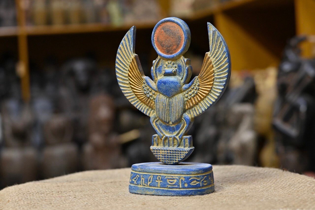 Beautiful Scarab Open Wings symbol of Good Luck Egyptian Hand Made ...