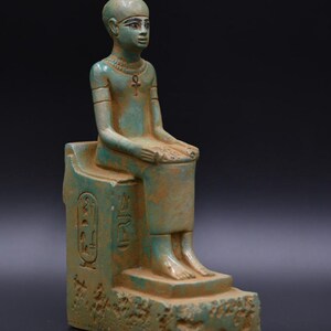 Imhotep Egyptian Engineer and Doctor Statue Ancient Pharaonic Stone ...