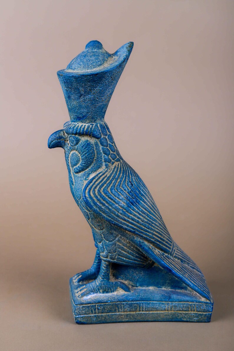 Handcrafted Falcon Horus God Stone Statue - Egyptian Decor - Etsy