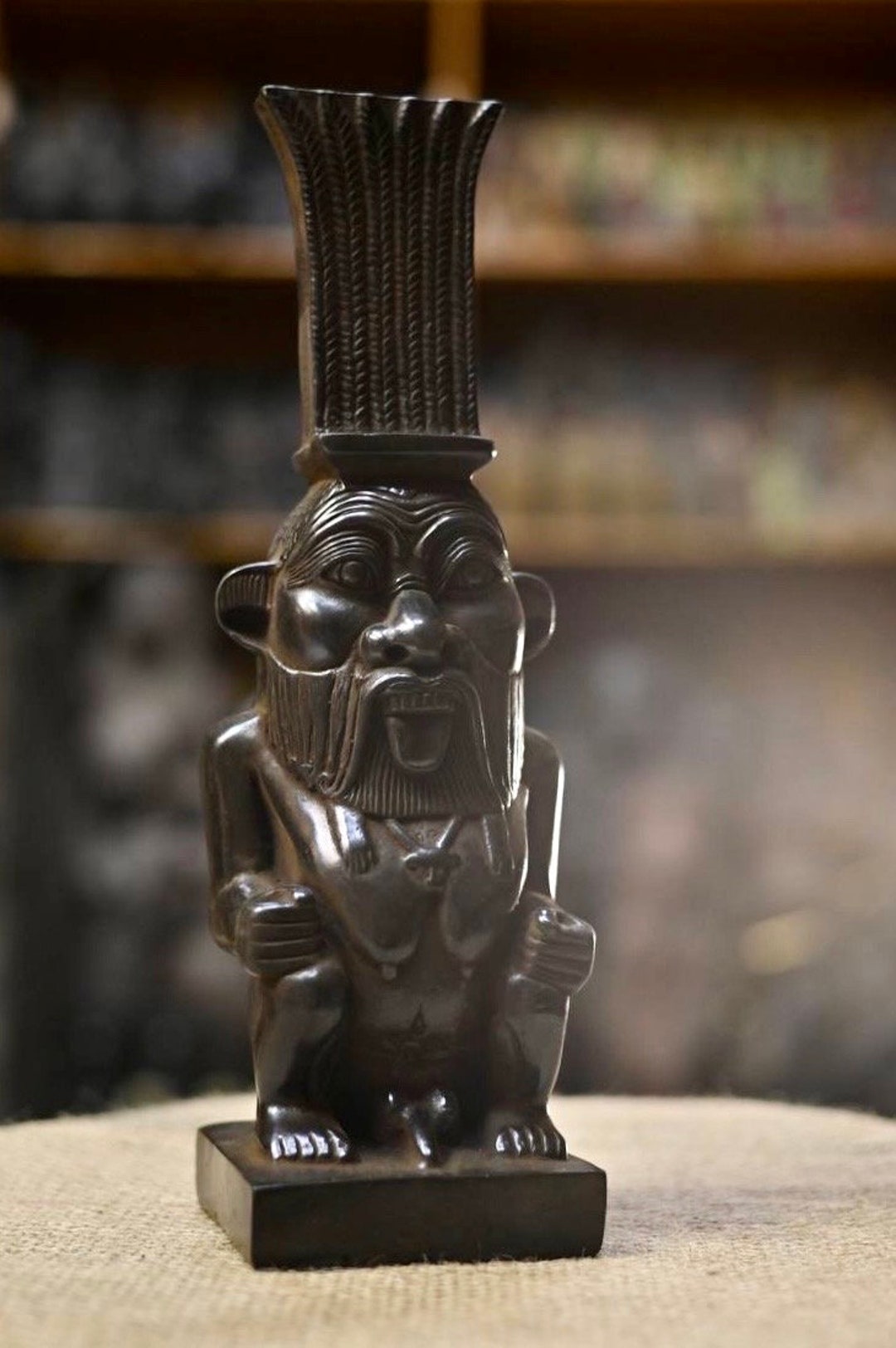 Bes-fabulous Statue of God of Fun Pleasure in Ancient Egypt-god of ...