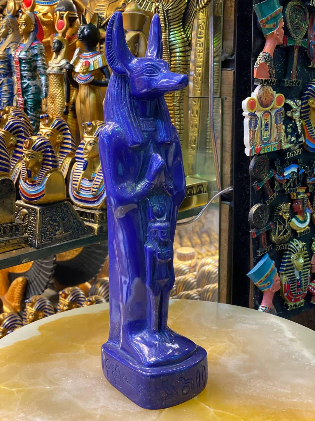 Anubis Stone Statue Ancient Egyptian God of the Afterlife Handcrafted ...