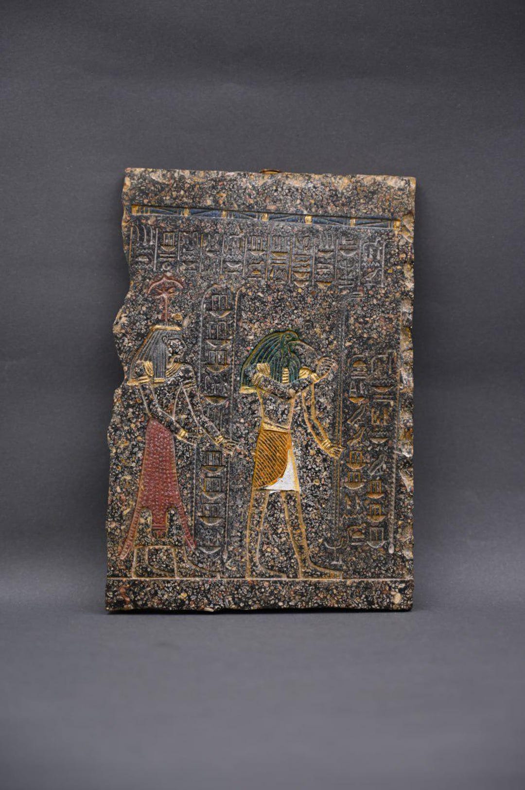 Handcrafted Seshat & Thoth Goddess Relief Statues - Egyptian Stone ...