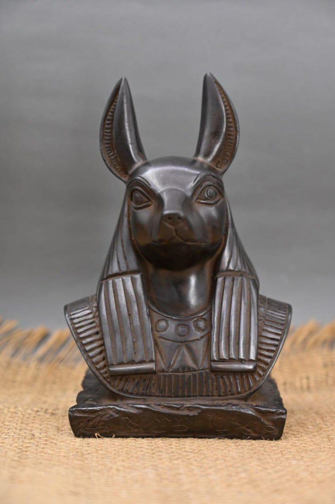 Hand-carved Anubis Statue: Ancient Egyptian Stone Collectible - Etsy