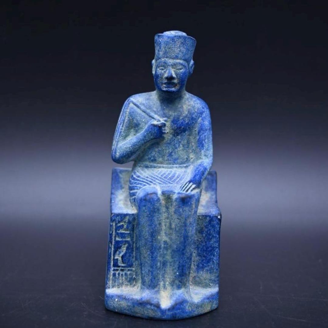 Handcrafted King Khufu Stone Statue - Egyptian Pharaoh Figurine - Etsy