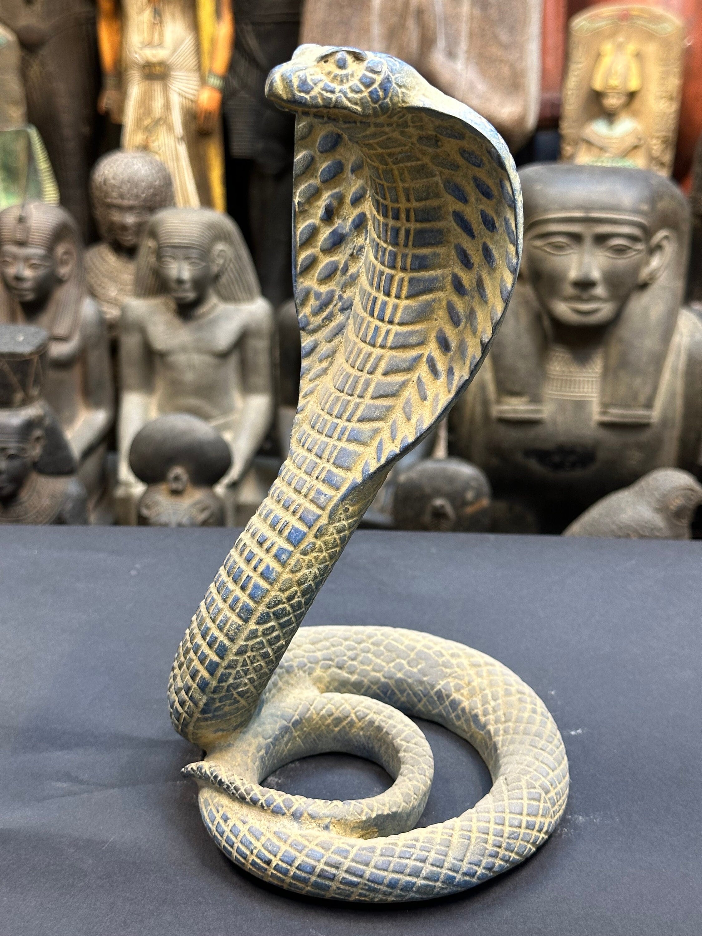Handcrafted Egyptian Uraeus Cobra Statue: Serpent Goddess Wadjet - Etsy