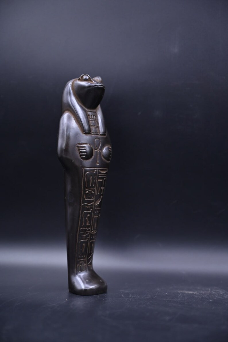Heqet Statue: Basalt Stone Egyptian Frog Goddess Replica - Etsy