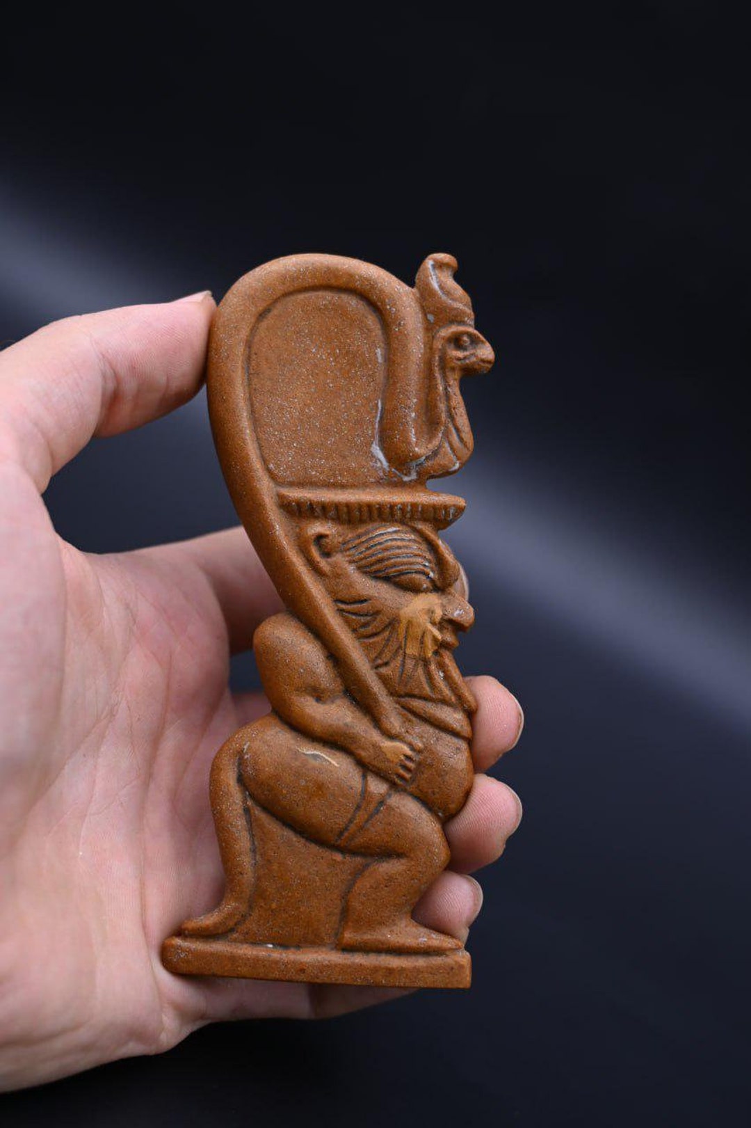 Gemstone Bes Amulet: Egyptian God of Fun Necklace - Etsy