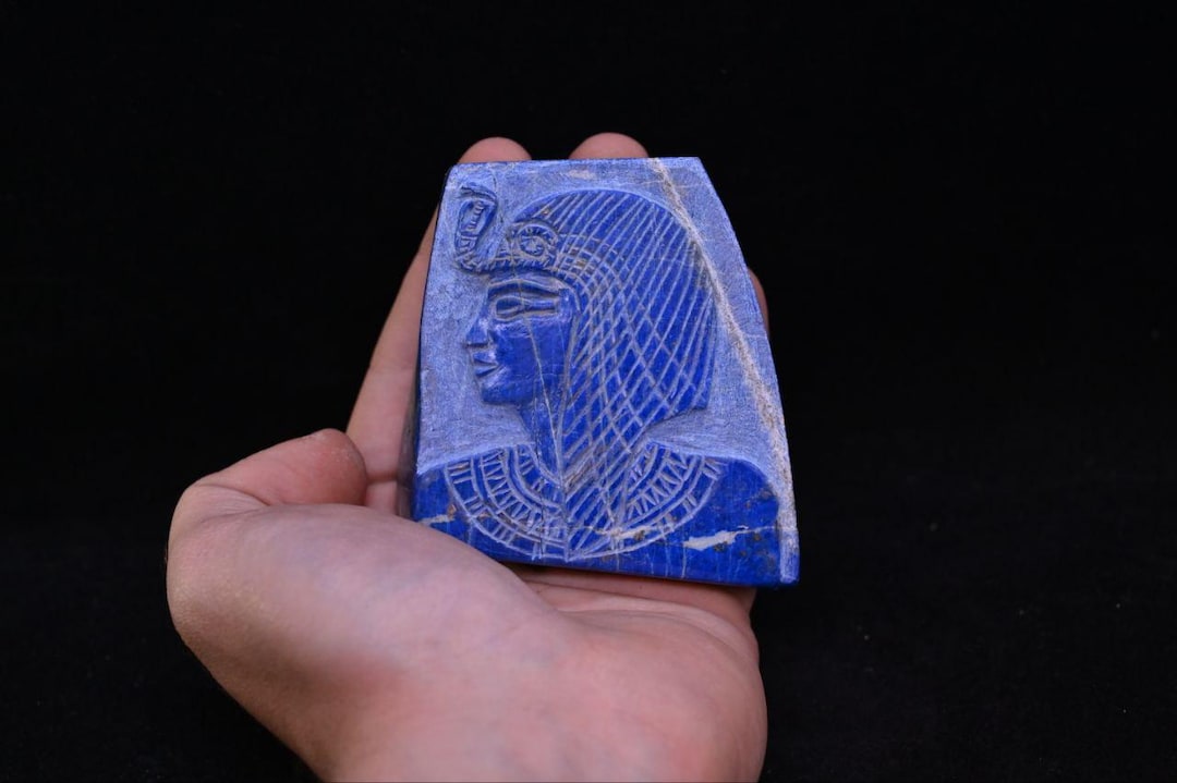 Lapis Lazuli King Tut Relief | Egyptian Decor - Etsy