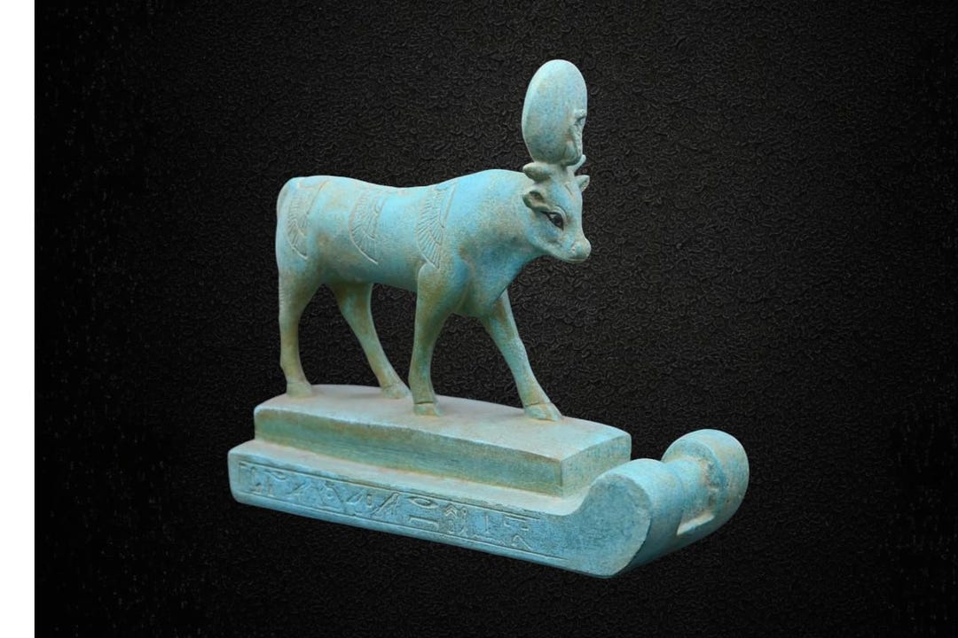 Egyptian Apis Cow Statue | Goddess Hathor | Ancient Egyptian | Goddess ...