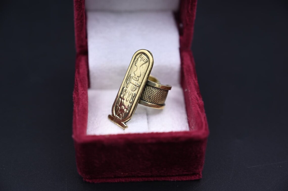 Nefertiti Ring-ring From Ancient Egypt a Ring With Egyptian Symbols ...