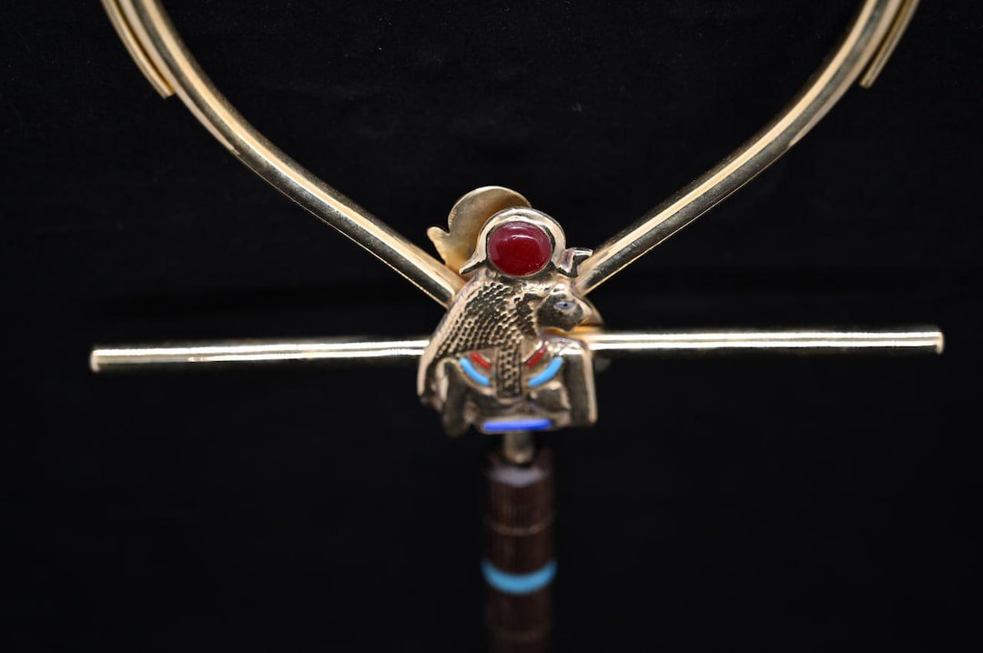Brass Egyptian Horus Sistrum: Ancient Ritual Rattle With Falcon Design ...
