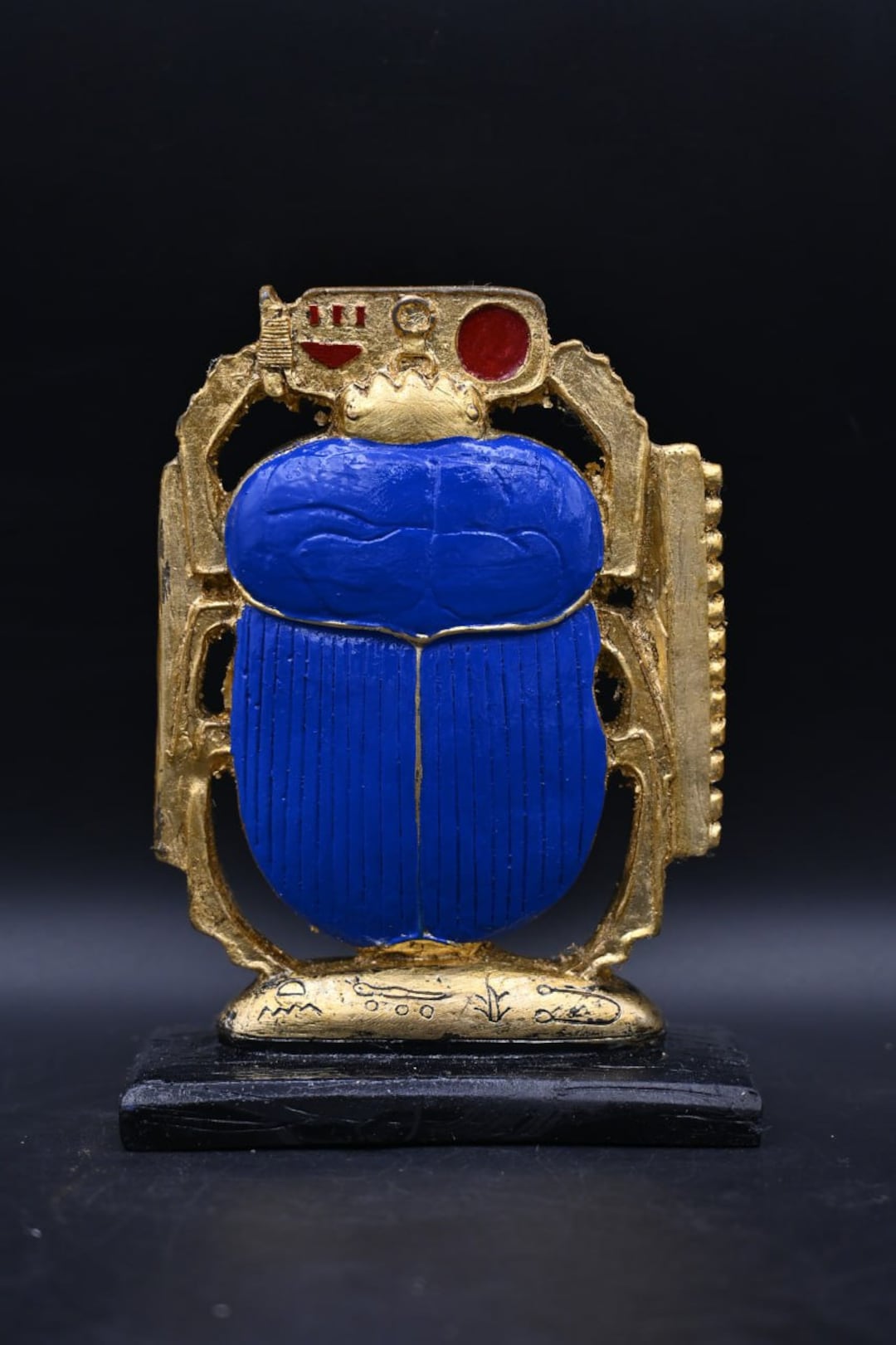 Egyptian Scarab Beetle Statue: God of Luck & Protection - Etsy