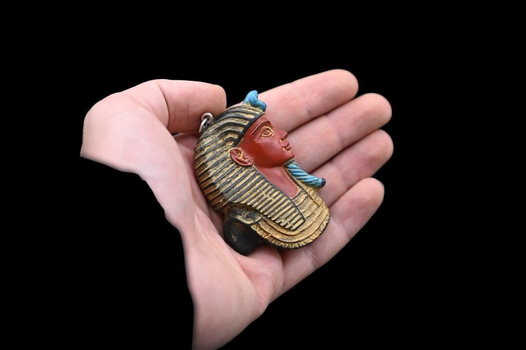 Nice Amulet Golden Pharaoh Tutankhamun's Head Egyptian King | Ancient ...