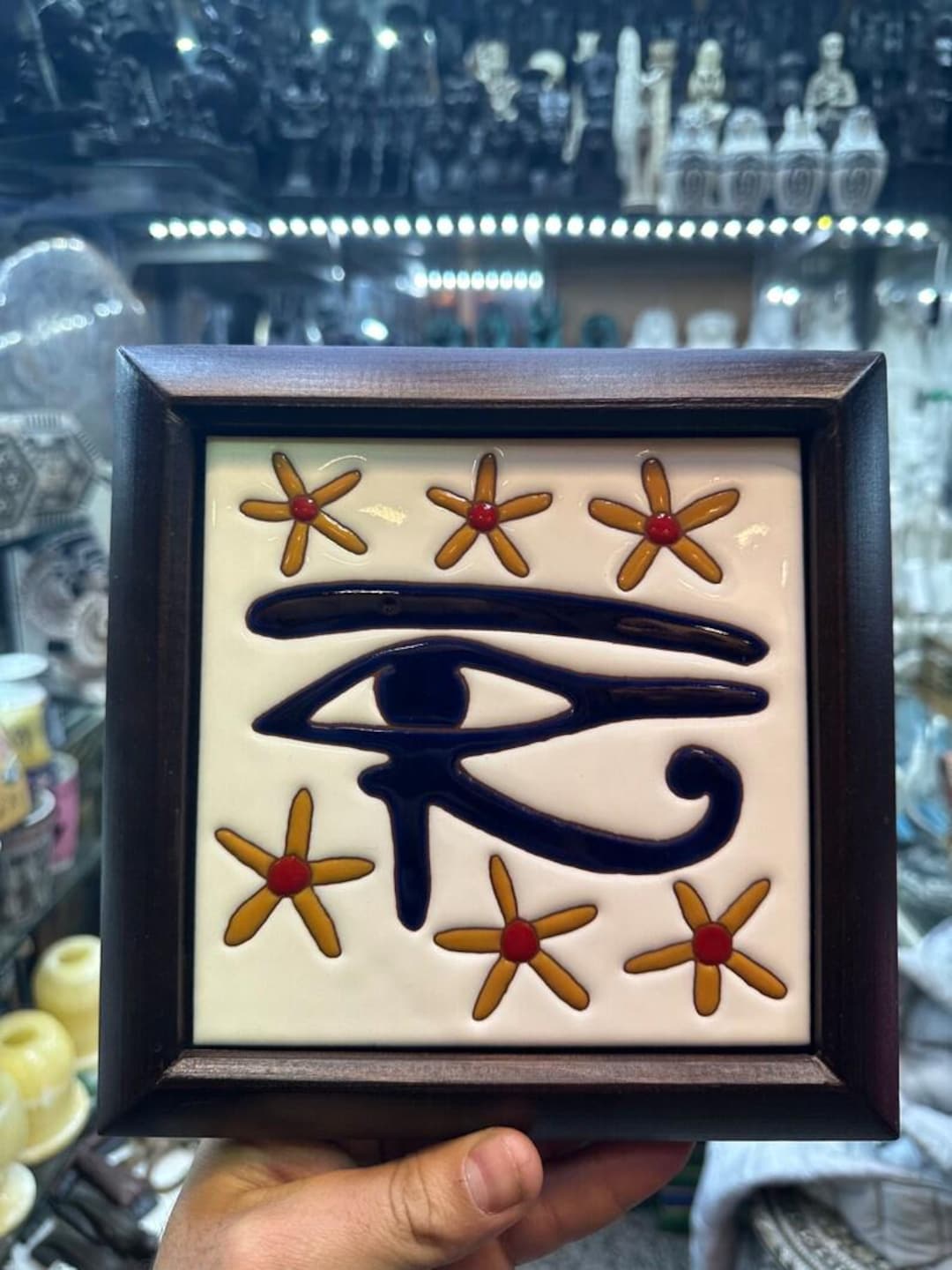 Eye of Horus Ceramic Wall Frame: Ancient Egyptian Decor - Etsy