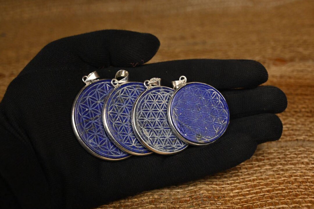 Malachite Flower of Life Necklace: Egyptian Hexafoil Pendant Egyptian ...