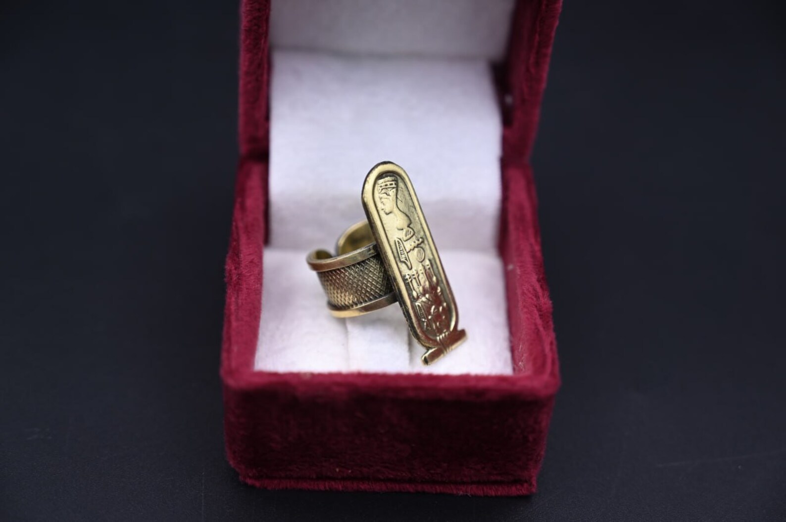 Nefertiti Ring-ring From Ancient Egypt a Ring With Egyptian Symbols ...