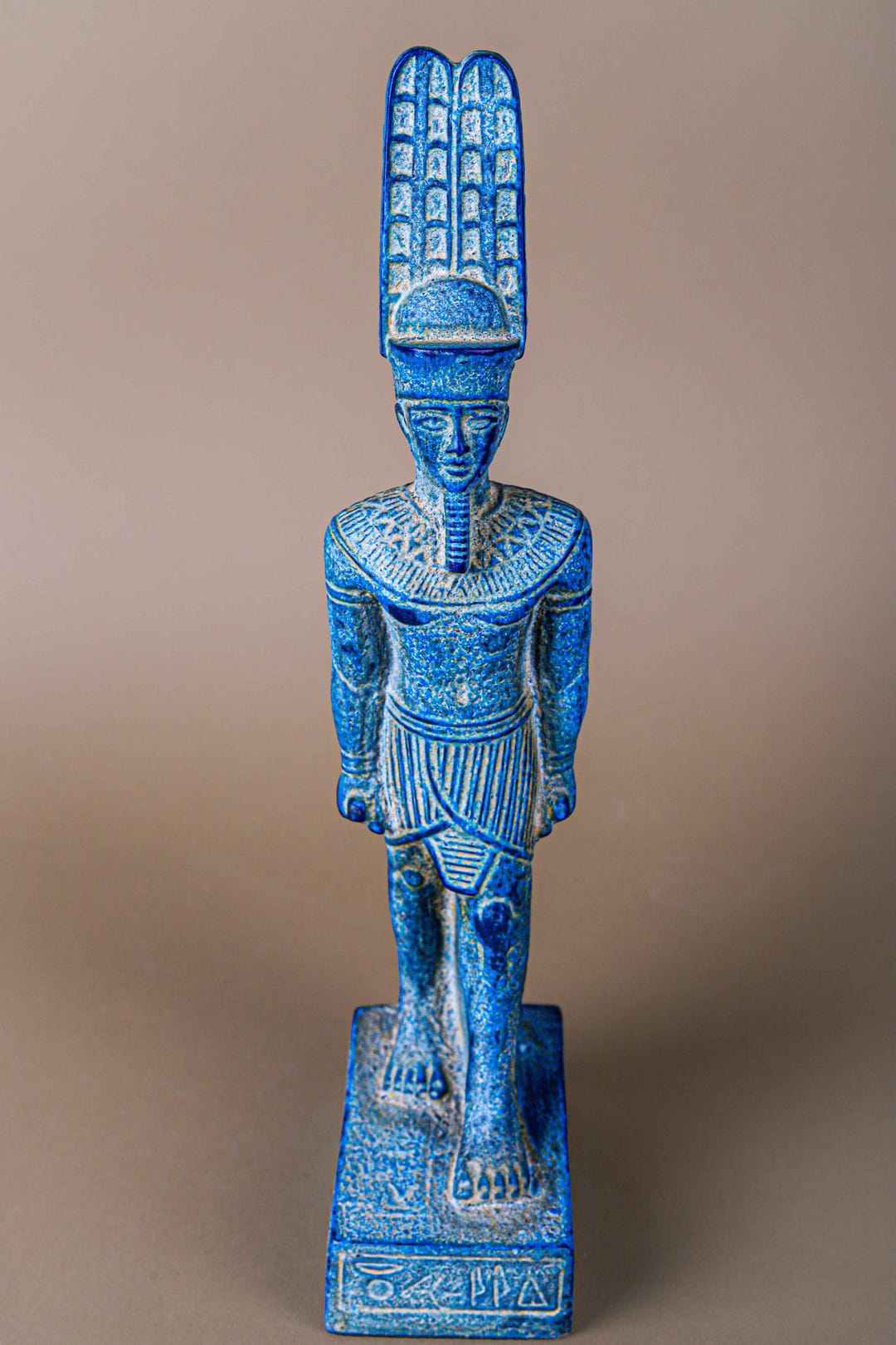 Handcrafted Amun God Statue: Egyptian Stone Sculpture, Pharaonic Decor ...