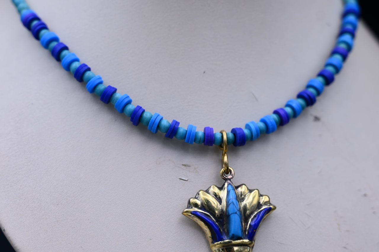 Pretty Lotus Amulet Nice Pendant Egyptian Necklace Egyptian Gift ...