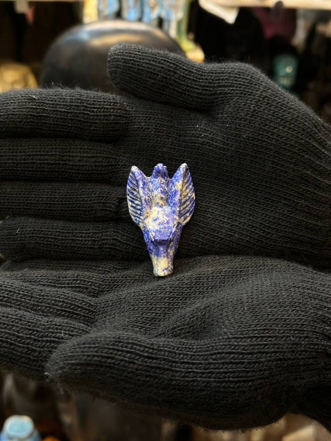 Lapis Lazuli Anubis Amulet: Egyptian God of Afterlife Replica - Etsy