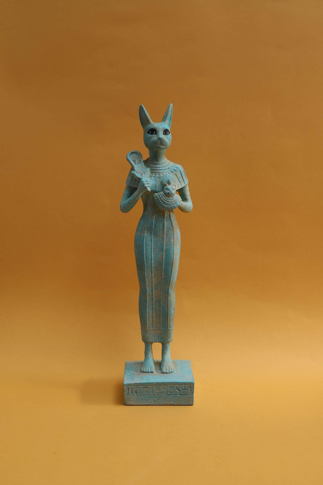 Handcrafted Bastet Statue - Egyptian Goddess of Protection & Power ...