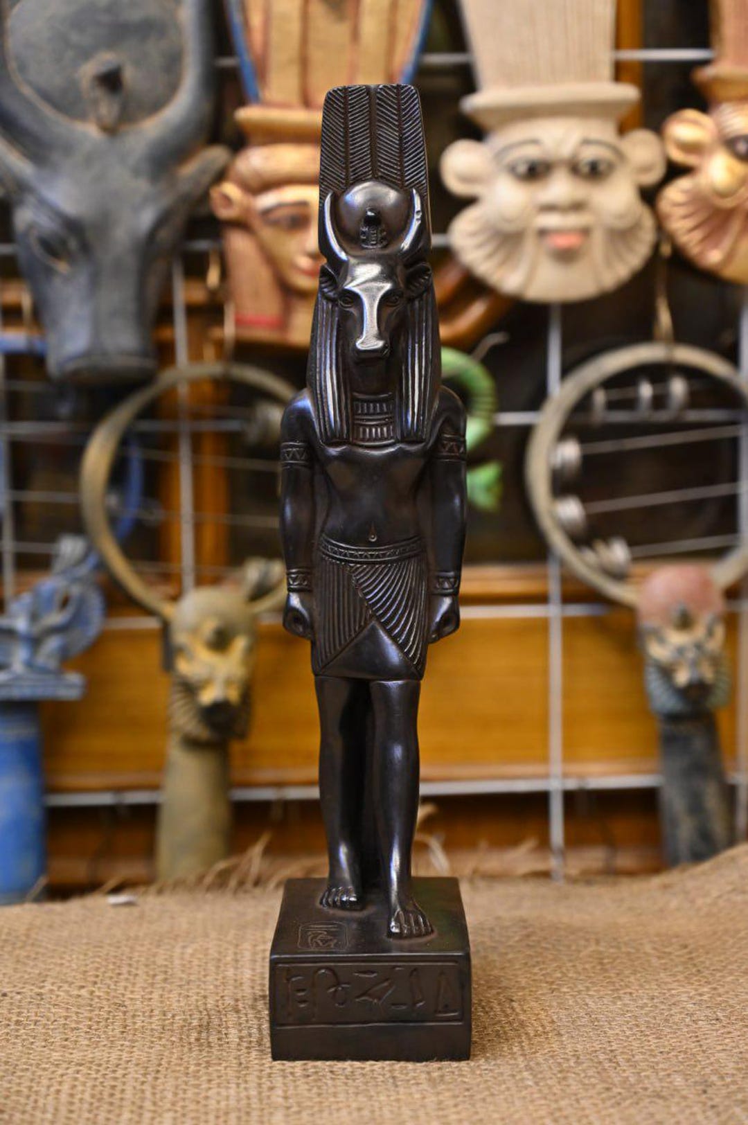 Ancient Egyptian Hathor Statue | Pharaonic Goddess Decor - Etsy
