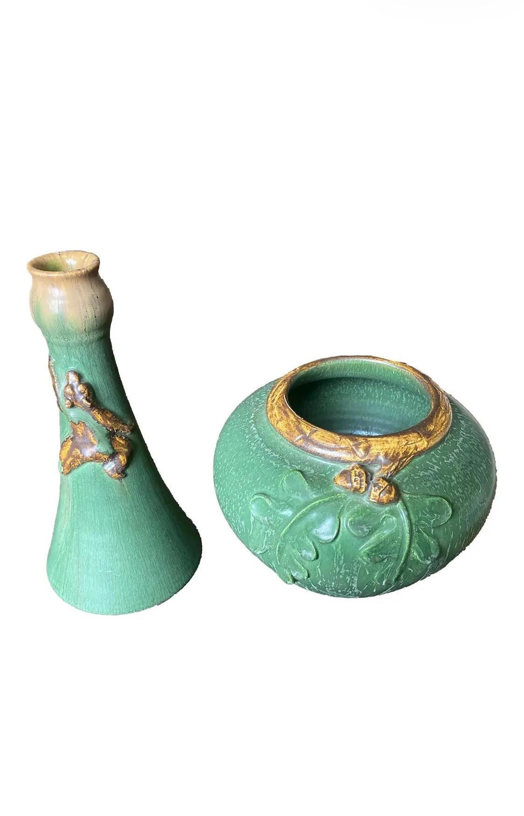 1990s Laura Klein & Ken Nichols Artist Signed Ephraim Art Pottery- 2 ...