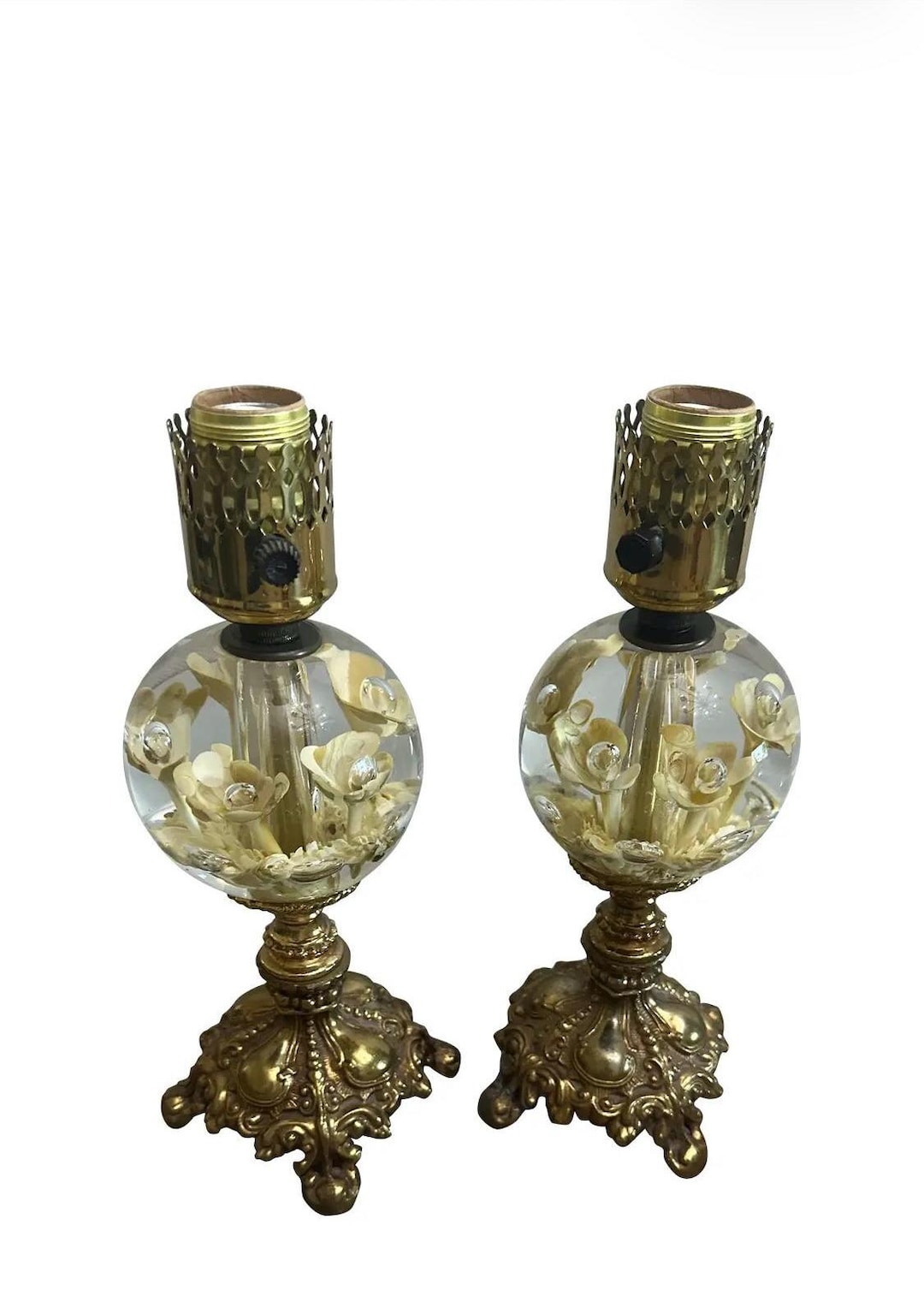 Wo 12” Lamps With Side Base Stamp Maude and Bob St Clair 1983 ...